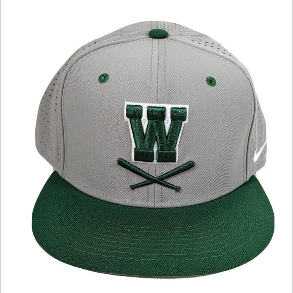 Nike | Accessories | Baseball Hat W Gray Green Bats Cross Logo Nike ...